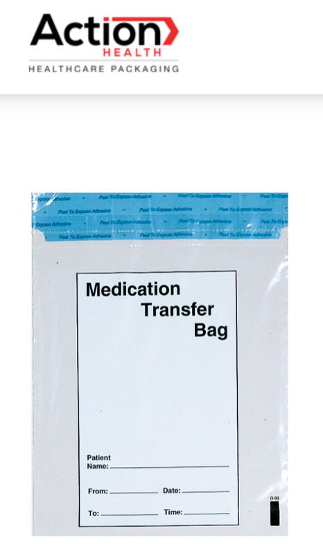 Medication Transfer Bags One Case Of 1000 8W X 10H Tamper Evident ...