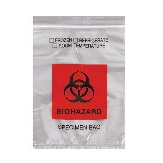 Econo-Zip Red Imprint Specimen Bags One Case Of 1000 Specimen Transport ...
