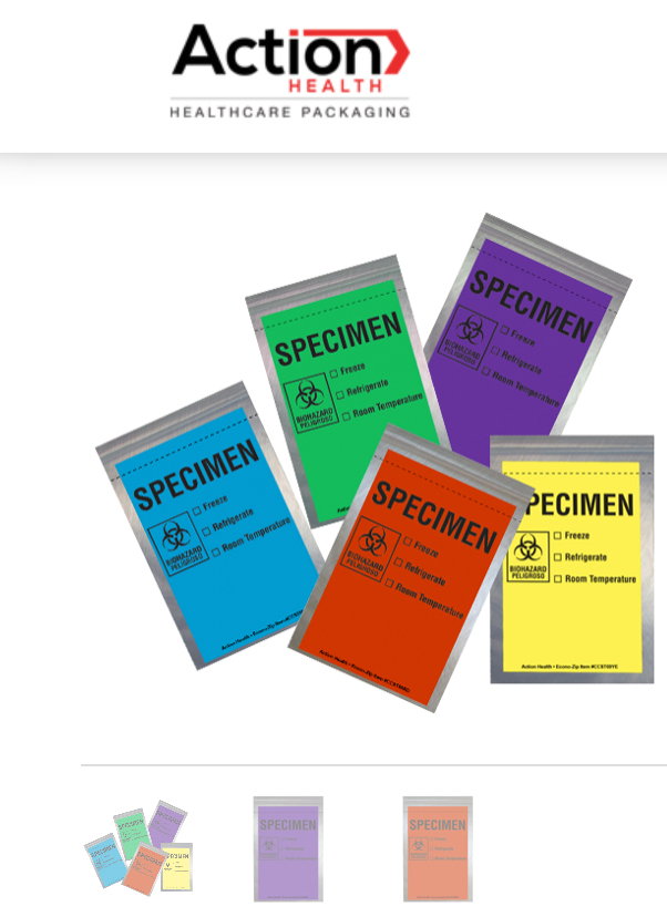 Econo-Zip Color Specimen Bags One Case Of 1000 Color Specimen 6W X 9H 2 ...