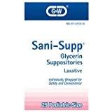 Sani-Supp Glycerin Pediatric Sup 10 Unit Dose Package By G&W Labs