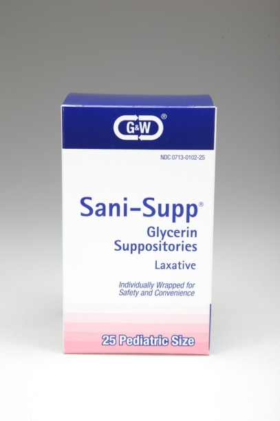Sani-Supp Glycerin Pediatric Sup 25 Unit Dose Package By G&W Labs