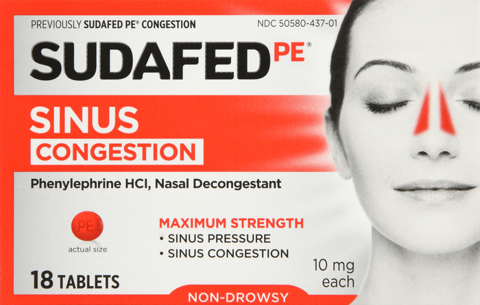 Sudafed Pe Congestion Tablet 18Ct