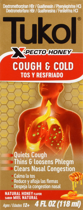 Tukol Honey Cough Syrup 4 Oz Case Of 12 By Emerson Healthcare Llc