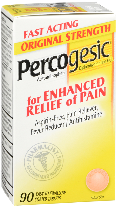 Percogesic Pain Reliever Tablets Original Strength 90 EA