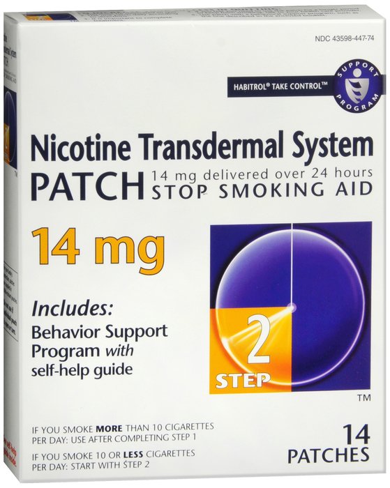 Case of 12-Habitrol Nicotine Transdermal System 14mg Stop Smoking Aid Patch 14ct