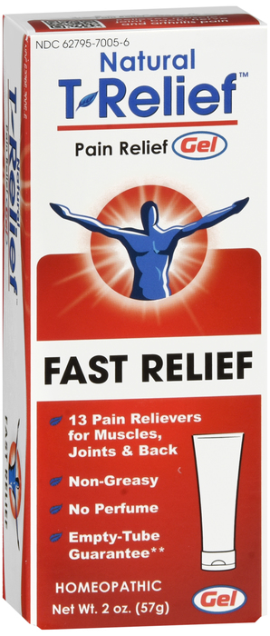 T-Relief PAIN RELIEF 57GM/2OZ Gel 50gm By Medinatura case of 12