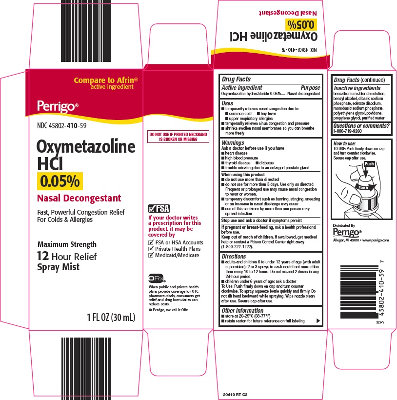 Oxymetazoline 0.05 % Spray 1 oz By Perrigo Co Generic Afrin