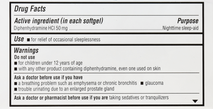 Unisom SleepGels Diphenhydramine HCI SoftGels 32ct By Chattem