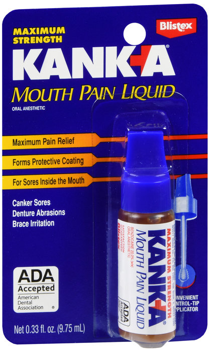 Kank-A Mouth Pain Liquid Maximum Strength 0.33 OZ by Blistex