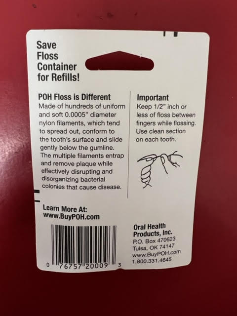 Poh Floss White No Wax 100Yd C/U 490