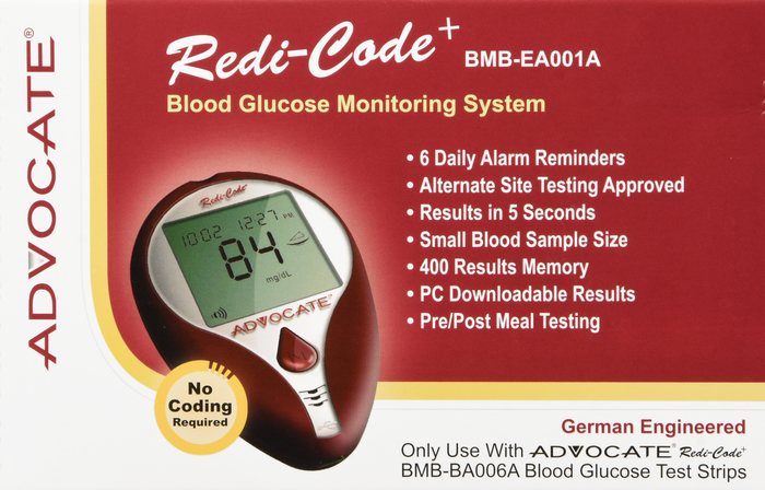 Advocate Redi-Code Plus Non-Speaking Blood Glucose Meter DS by Pharma ...