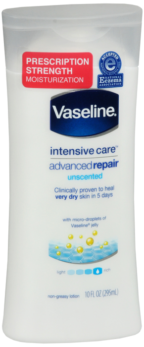 Vaseline Intensive Care Lotion Advanced Repair Prescription Strength 10 Oz