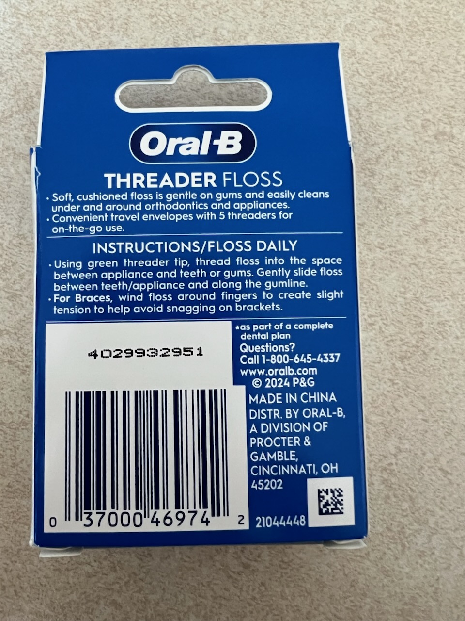 Pack of 12-Oral-B Pro-Health Threader Floss 30 EA