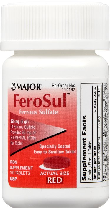 Ferrous Sulfate 325mg Tab 100 Count Maj