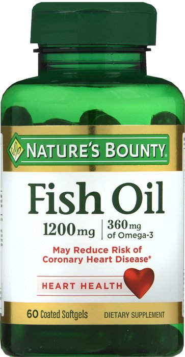 Fish Oil 1200mg EC Sgc 60 Count Nat Bounty