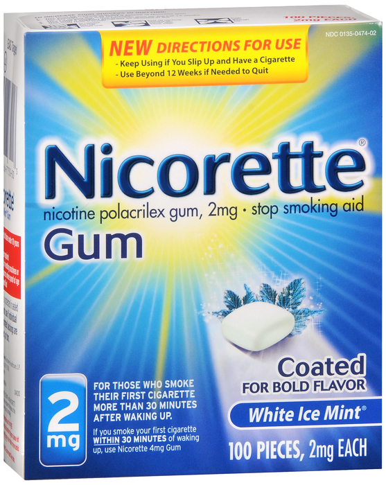 Nicorette Gum 2mg White Ice 100Ct