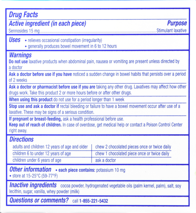 Ex-Lax Regular Strength Stimulant Laxative Chocolate- 24Ct by Glaxo