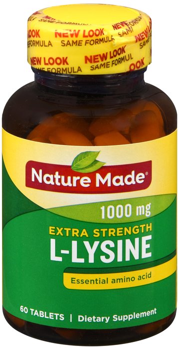 Case of 24-L-Lysine 1000mg Tablet 60 Count Nature Made