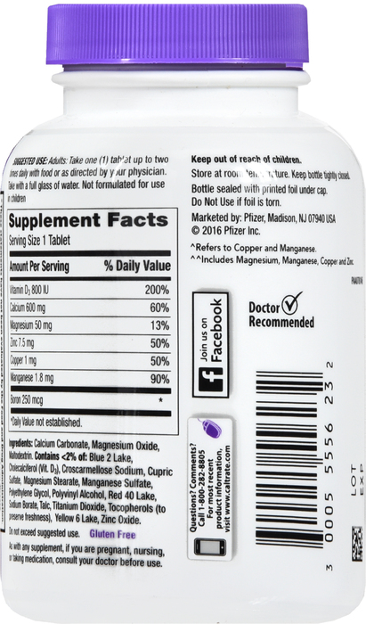 Caltrate 600-D Plus Mineral Tablet 120 Count