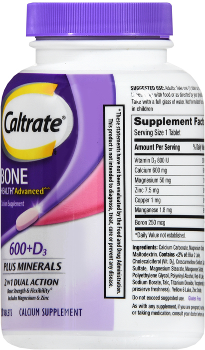 Caltrate 600 D Plus Mineral Tablet 120 Count