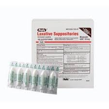 Bisacodyl 10mg Suppository - 100 Count By Rugby