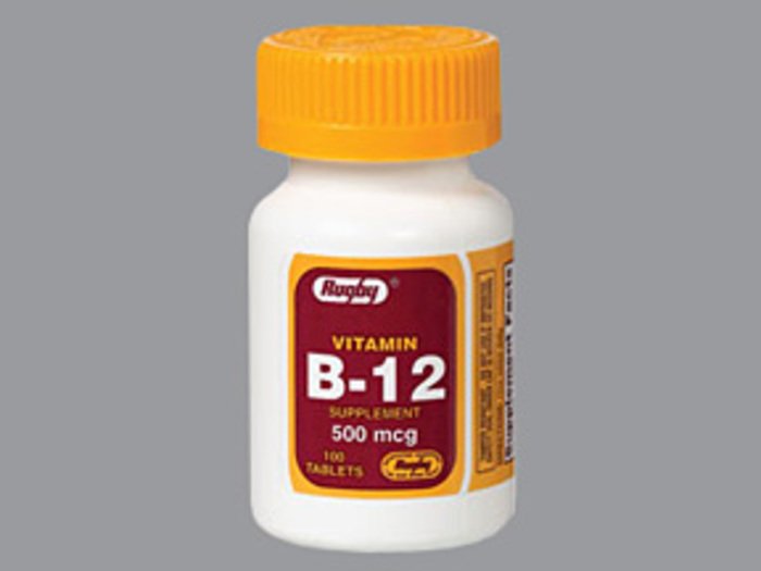 Vit B-12 500 mcg Tab 100 By Major Pharma/Rugby