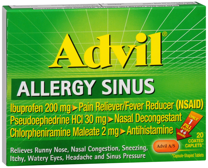 Advil Allrgy 2-30-200mg Tab PSE 20 by PFIZER