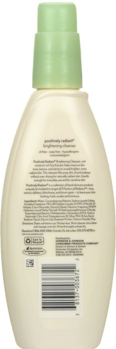 Aveeno Pos Rad Cleanser Pump 6.7 Oz B By J&J Consumer