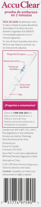 Accu-Clear Early Pregnancy 2 Tests