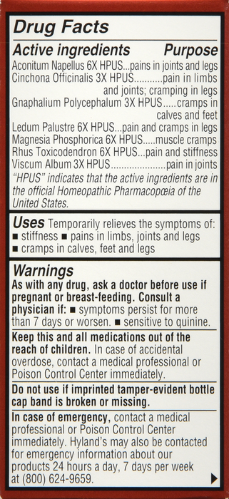 Hylands Leg Cramps Tab 100 By Hyland's USA