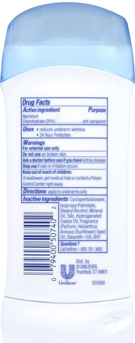 Dove Sensitive Invisible Solid Antiperspirant Deodorant 1.6 oz Unilever ...