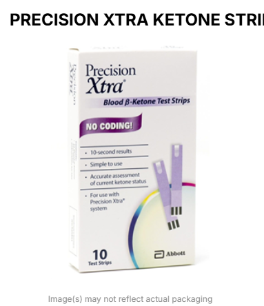 Pack of 12-Precision Xtra Ketone Test Strip 10Ct