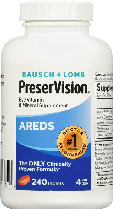 Pack of 12-Preservision Ocuvite Tablets - 240 Count