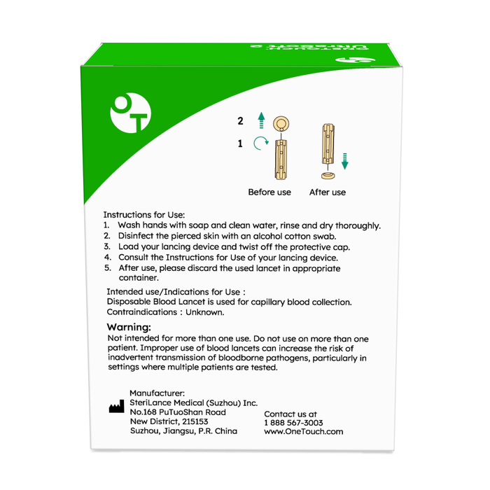 Case of 24-OneTouch Ultrasoft-2 30G Lancet 100ct by Lifescan USA