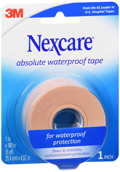 Case of 12-Nexcare Hospital Grade Waterproof First Aid Tape 1 in x 180 ...