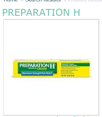 Preparation H Cream Max Strength 1.8 oz By Pfizer Pharma
