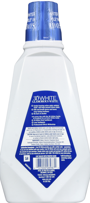 Case of6-Crest 3D Whitening Rinse Mint 946ml by P&G