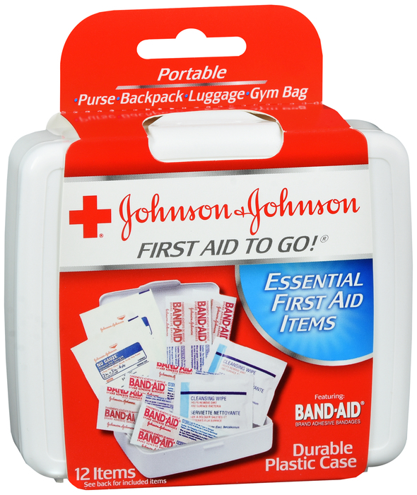 Johnson & Johnson Red Cross First Aid To Go Kit 1 EA