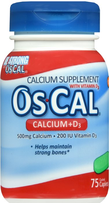 Os-Cal 500+D Caplet 75Ct
