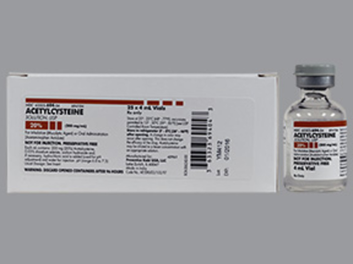 Rx Item-Acetylcysteine 20% Inh 200MG/ML 25X4 ML Vial by Fresenius Gen