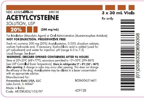 Rx Item-Acetylcysteine 20% 3X30 Ml Sol By Fresenius Kabi Pharma USA