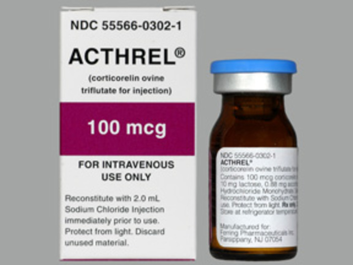 Rx Item-Acthrel Corticorelin Ovine 100Mcg Vial 6Ml By Ferring Pharm ...