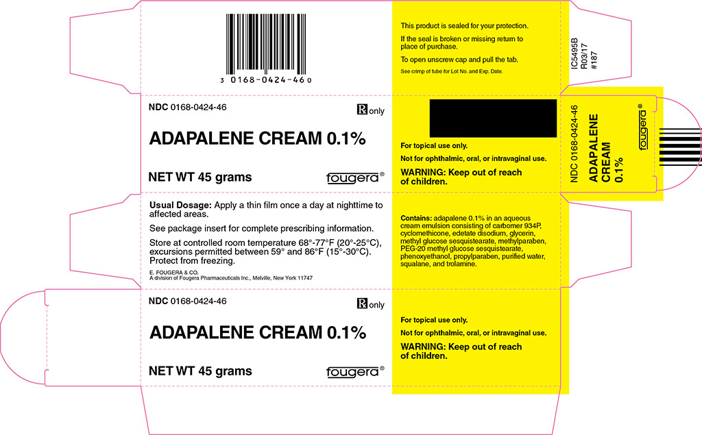 Rx Item-Adapalene 0.1% Cream Gen Differin 45Gm By Fougera Pharma