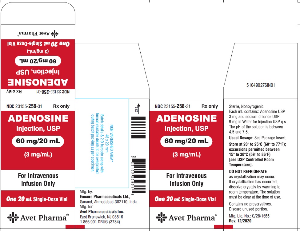 Rx Item-Adenosine INTRAVEN VIAL 3 MG/ML 20ml By Heritage Pharma
