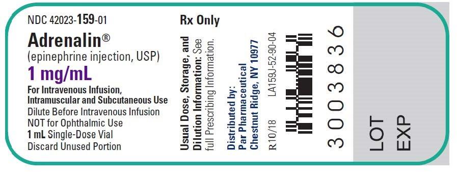 Rx Item-Adrenalin Chloride 1Mg/ml Vial 30ml By Jhp Pharma