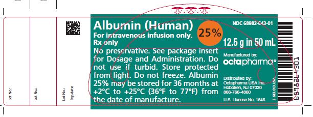 Rx Item-Albumin 25% Sol 50ml By Octapharma Albumin Human
