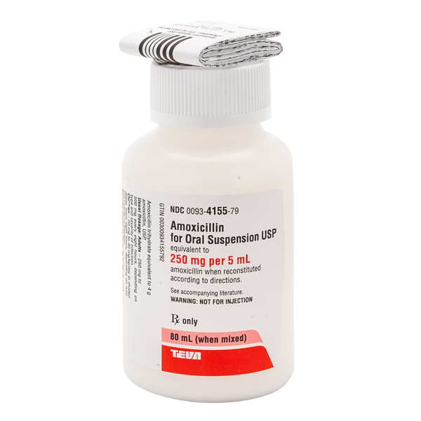 Rx Item-Amoxicillin 250Mg/5ml Sus 80ml By Teva Pharma