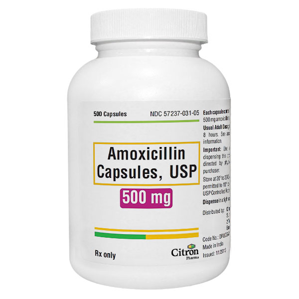 Rx Item-Amoxicillin 500Mg Cap 500 By Rising (Rising (Citron)) Pharma