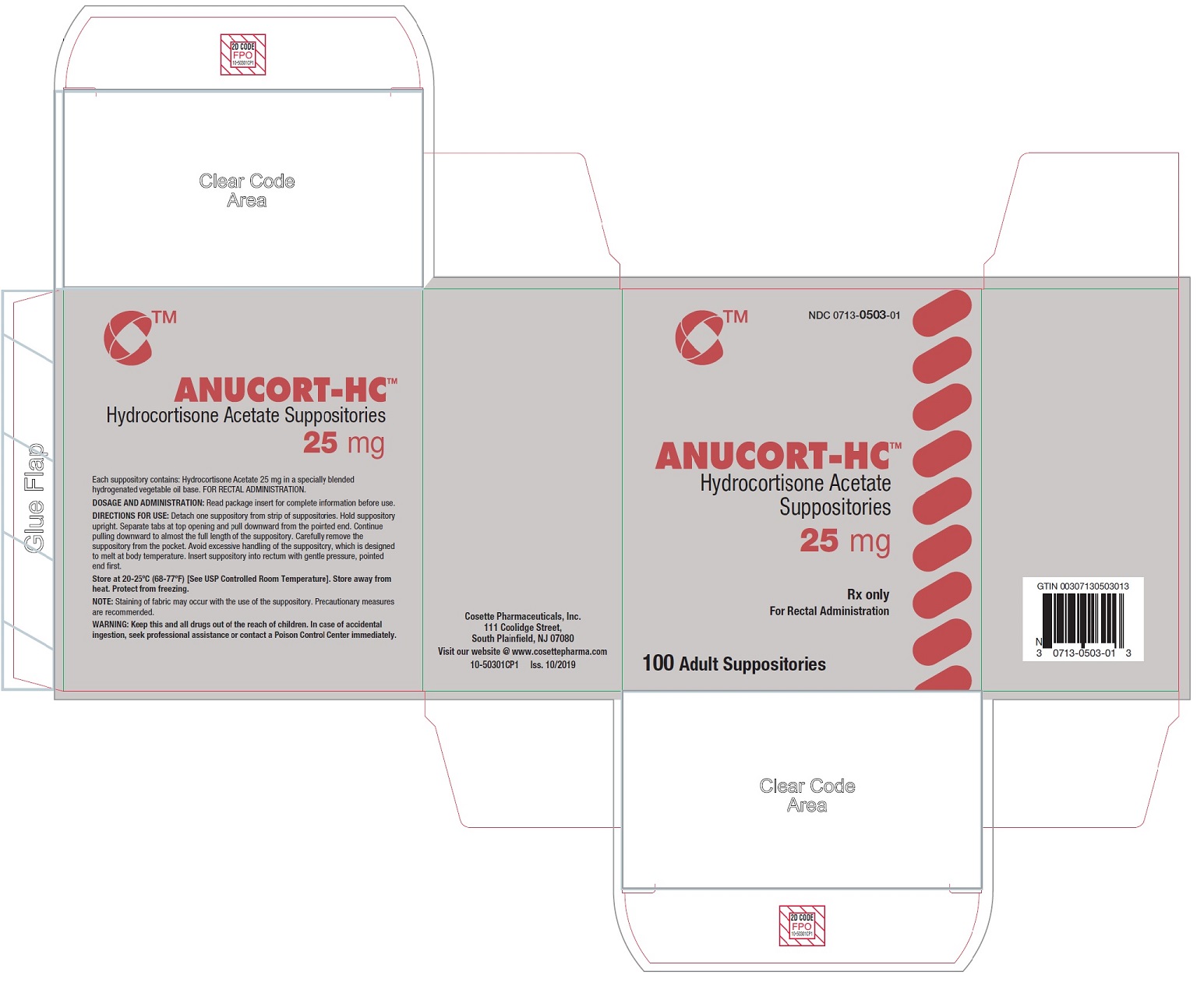 Rx Item-Anucort Hc 25mg Hydrocortisone Acetate Sup 100 by G&W Labs