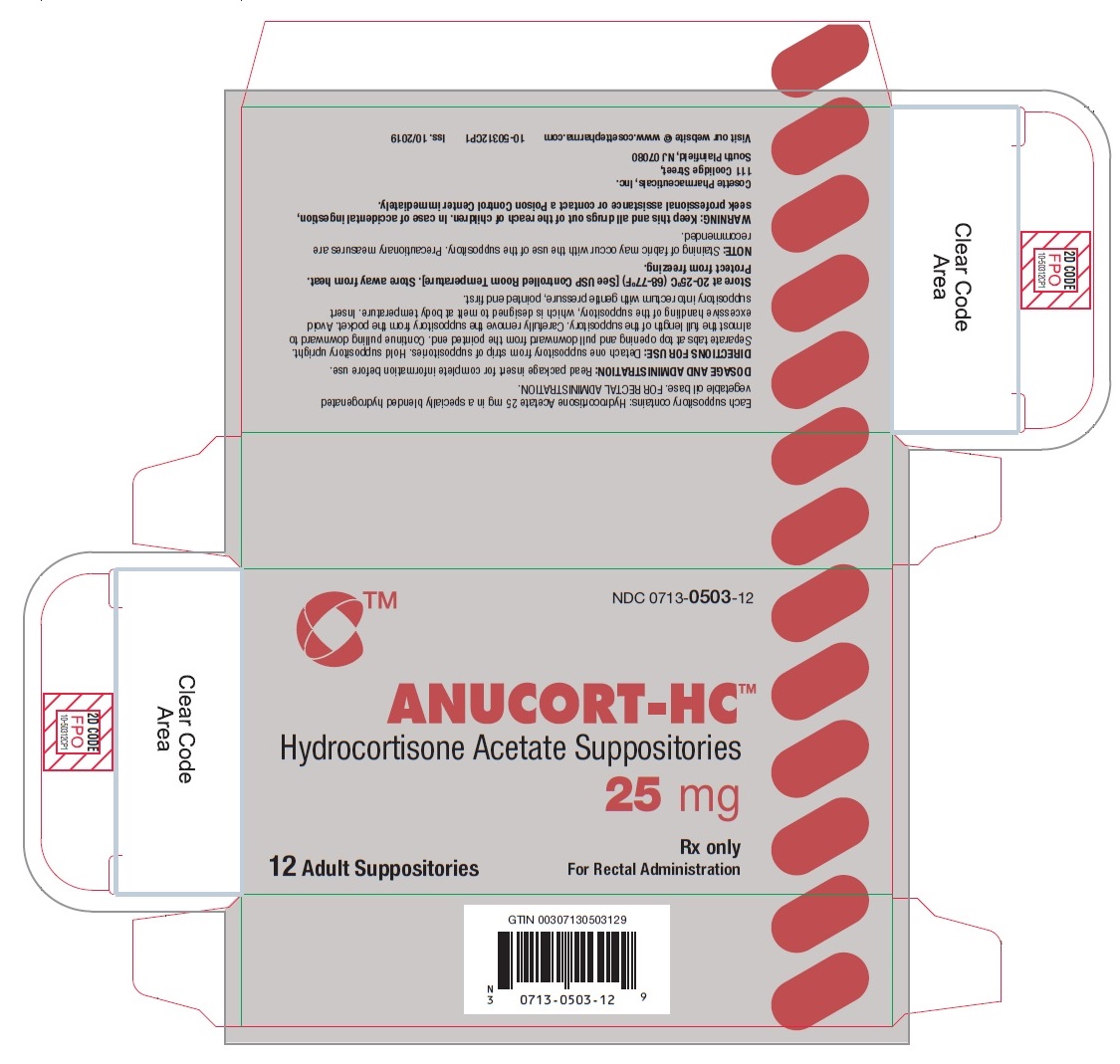 Rx Item-Anucort Hc Hydrocortisone Acetate 25mg Sup 12 by G&W Labs